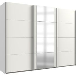 Schwebet&uuml;renschrank wimex "Barmbek Schlafzimmerschrank Garderobenschrank", wei&szlig; (wei&szlig;, spiegel), B:270cm H:208cm T:64cm, Holzwerkstoff, Schr&auml;nke, Schwebet&uuml;renschrank, Kleiderschrank mit 2 Stoffboxen und 2 zus&auml;tzlichen B&ouml;den, Spiegelt&uuml;r