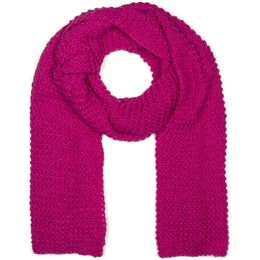Strickschal styleBREAKER "Langer Strick Schal mit Wellen Strickmuster", Damen, pink (magenta), Obermaterial: 100% Polyacryl PAN., Modisch, Modet&uuml;cher Strickschal
