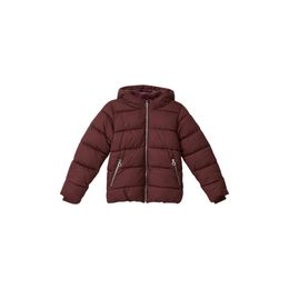 Steppjacke s.Oliver JUNIOR, M&auml;dchen, Gr. 134/140, burgundy, Web, Obermaterial: 100% Polyester. Futter: 100% Polyester, unifarben, loose fit h&uuml;ftbedeckend, Rundhals, elastischer Bund, Jacken Steppjacke, mit Pl&uuml;sch- und Fleecefutter