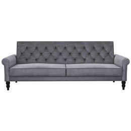 Schlafsofa DOREL HOME "Tyne", grau (anthrazit), B:222cm H:82cm T:83cm, 100% Polyester, Sofas, Schlafsofa