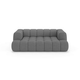 3-Sitzer HOMSY BY ANA JOHNSON "XL BOUBELLE Design-Sofa extra tief, Bubble-Optik, Breite 217 cm", dunkelgrau, B:217cm H:75cm T:135cm, 100% Polyester, Sofas, 3-Sitzer, hoher Sitzkomfort dank Wellenunterfederung, modern, mit Steppung
