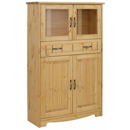 Highboard OTTO HOME "Trinidad", beige (natur), B:102cm H:155cm T:37cm, Sideboards, Highboard, Vitrine, Breite 102 cm