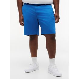 Tommy Hilfiger Big & Tall Chinoshorts "BT-DENTON 9.5 ESS TWILL-B", Damen, Gr. 40, N-Gr, blau orbit, Web, Obermaterial: 97% Baumwolle, 3% Elasthan, TOMMY HILFIGER BIG & TALL, ca. Mitte Knie, Hosen Chinoshorts, Twill, slim fit, Gro&szlig;e Gr&ouml;&szlig;en