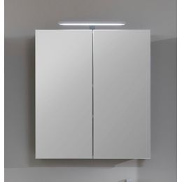 Spiegelschrank Welltime "Sovana", braun (eichefarben rauchsilber, spiegelglas), B:60cm H:67cm T:18cm, FSC-zertifizierter Holzwerkstoff, Schr&auml;nke, Spiegelschrank, Badschrank wahlweise mit oder ohne Beleuchtung - (B/T/H) 60/18/67 cm