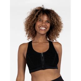 Sport-BH Dorina "Extreme", Damen, Gr. M, N-Gr, schwarz, Obermaterial: 61% Polyamid, 24% Polyester, 15% Elasthan, BHs Sport-BH, vorn mit Rei&szlig;verschlu&szlig;, Racerback-R&uuml;cken