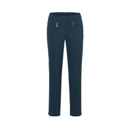 7/8-Hose GOLDNER "Stretchhose LOUISA, dehnbar & mit Taschen", Damen, Gr. 48, N-Gr, blau (marine), Obermaterial: 67% Baumwolle CO. 28% Polyamid PA. 5% Elasthan EL., Hosen 7/8-Hose