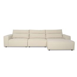 Ecksofa OTTO HOME "Jorrena, extra weicher Chenille-Stoff", beige, B:346cm H:86cm T:166cm, 100% Polyester, Sofas, Ecksofa, L-Form, 3 Komfortstufen, Breite 346 cm, mit Wellenunterfederung