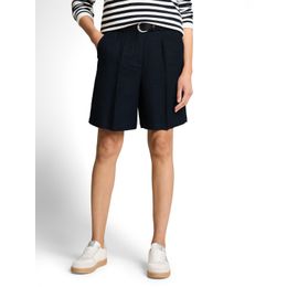 Webshorts Tom Tailor, Damen, Gr. 46, N-Gr, sky captain blau, Web, Obermaterial: 55% Lyocell, 45% Viskose. Futter: 100% Viskose, unifarben, kurz, Hosen Webshorts, mit Viskose