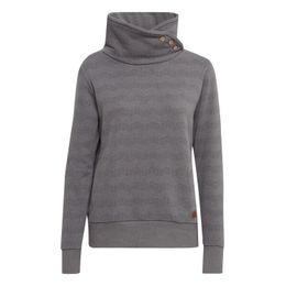 Longpullover oxmo "Sweatshirt OXVernita", Damen, Gr. M, grau (medium grau melange), Obermaterial: 60% Baumwolle CO. 40% Polyester PES., Sweatshirts Longpullover