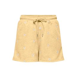 Sweatshorts Only "ONLLUNA BERMUDA SHORTS UB SWT", Damen, Gr. M, N-Gr, sunlight aop:smal ditsy cloud, Sweatware, Obermaterial: 100% Polyester, bedruckt, regular fit kurz, Hosen Sweatshorts, Polyester, regular fit