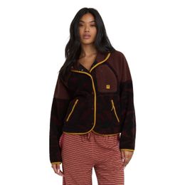 Fleecepullover Billabong "Popoyo Snap Up", Damen, Gr. L, teak, Obermaterial: 100% Microfaser;, Sweatshirts Fleecepullover