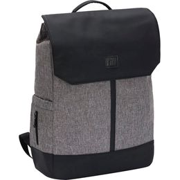 Wickelrucksack fillikid "Osaka", Baby, grau (grau melange), Polyester, Polyurethane, Rucks&auml;cke Wickelrucksack, inkl. Wickelauflage
