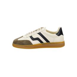 Sneaker Gant "Sneaker Cuzmo", Herren, Gr. 42, wei&szlig; (wei&szlig;, braun), Obermaterial: 100% Rindsleder Leather cow. Futter: 100% Rindsleder Leather cow. 100% Gummi rubber., Schuhe Sneaker