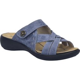 Sandale Josef Seibel "Ibiza 99, dunkelblau", Damen, Gr. 44, blau (dunkelblau), Obermaterial: 100% Rindsleder Leather cow., Schuhe Sandale