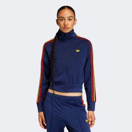 Trainingsjacke adidas originals "FIREBIRD CLASSIC ORIGINALS", Damen, Gr. L, dunkelblau, team power rot 2, crew gelb, Obermaterial: 100% Polyester, Jacken Trainingsjacke, FIREBIRD, regul&auml;re Passform
