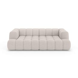 Big-Sofa HOMSY BY ANA JOHNSON "XL BOUBELLE Design-Sofa extra tief, Bubble-Optik, Breite 246 cm", beige, B:246cm H:75cm T:135cm, 100% Polyester, Sofas, Big-Sofa, 4-Sitzer mit Wellenunterfederung, gem&uuml;tlich und modern, mit Steppung