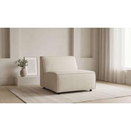 Sessel OTTO HOME "Jorrena, extra weicher Chenille-Stoff", beige, B:90cm H:73cm T:105cm, 100% polyester, Sessel, Sessel, Armloser 1-Sitzer, 3 Komfortstufen, 90x105 cm, mit Wellenunterfederung