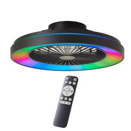 Brilliant LED Deckenleuchte "Mazzaro Deckenventilator", schwarz, &Oslash; 48,5cm H: 13,7cm, 1 Stk., Leuchten, Deckenlampe, Ventilator, 48,5 cm, digitales RGB, CCT, dimmbar, LED Deckenleuchte