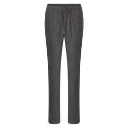 2-in-1-Hose GOLDNER "Kurzgr&ouml;&szlig;e Freizeithose SARA, Veloursleder-Optik", Damen, Gr. 25, K-Gr, grau, Obermaterial: 90% Polyester PES. 10% Elasthan EL., Hosen 2-in-1-Hose