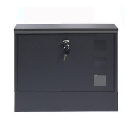 HTI-Living Briefkasten Amin Schwarz modern mit Zeitungsfach