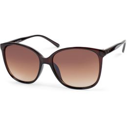 Sonnenbrille styleBREAKER "Sonnenbrille mit ovalen Oversize Gl&auml;sern", Herren, braun (gestell braun, glas braun verlauf), Modisch, Sonnenbrillen Sonnenbrille