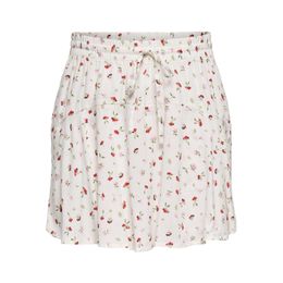 Minirock Only "ONLNALA LIFE SKORT WVN NOOS", Damen, Gr. XL, cloud dancer aop:luna flower, Web, Obermaterial: 100% Viskose, bedruckt, regular fit kurz, R&ouml;cke Minirock, Viskose