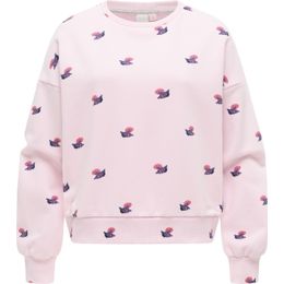 Rundhalspullover Ragwear "Sweater Wuss Shells", Damen, Gr. L, rosa (marshmallow), Obermaterial: 70% Baumwolle CO. 30% Polyester PES., Rundhals, &Auml;rmel ohne &Auml;rmelschlitz Rippb&uuml;ndchen, Pullover Rundhalspullover