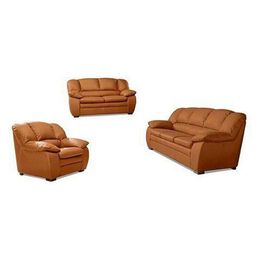 Polstergarnitur COTTA "Casino, Sofa Set, 3-2-1 Sitzer, Wohnzimmer Garnitur", brandy, H:88cm T:92cm, FSC-zertifizierter Holzwerkstoff, Sitzm&ouml;bel-Sets, Polstergarnitur, Sessel, 2-Sitzer, 2,5-Sitzer, hohe R&uuml;ckenlehne