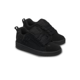 Sneaker DC Shoes "Court Graffik", Kinder, Gr. 11(28), schwarz, schwarz, Obermaterial:Obermaterial: Leder / Futter: Textil / Au&szlig;ensohle: Gummi;, Schuhe Sneaker