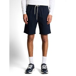 Shorts Tom Tailor Denim, Damen, Gr. L, N-Gr, sky captain blau, Web, Obermaterial: 100% Baumwolle. Futter: 65% Polyester, 35% Baumwolle, unifarben, regular fit normal, Hosen Shorts, mit elastischem Bund