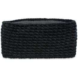 Stirnband styleBREAKER "Breites Grob Geh&auml;keltes Stirnband Einfarbig", Damen, schwarz, 100% Polyacryl PAN. Futter: 100% Polyester PES., Modisch, M&uuml;tzen Stirnband