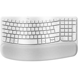 Logitech ergonomische Tastatur "Wave Keys", wei&szlig;, B:37,59cm H:3,05cm T:21,89cm, Tastaturen, ergonomische Tastatur