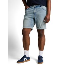 Jeansshorts Tom Tailor PLUS, Damen, Gr. 40, N-Gr, light stone blau denim, Denim/Jeans, Obermaterial: 98% Baumwolle, 2% Elasthan, unifarben, relaxed fit kurz, Jeans Jeansshorts, im 5-Pocket-Sytel - Gro&szlig;e Gr&ouml;&szlig;en