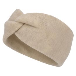 Stirnband styleBREAKER "Feinstrick Stirnband Twist Knoten", Damen, beige, Obermaterial: 100% Viskose CV., Modisch, M&uuml;tzen Stirnband