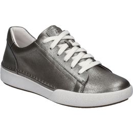 Sneaker Josef Seibel "Claire 01, platin", Damen, Gr. 41, grau (platin), Obermaterial: 100% Rindsleder Leather cow., Schuhe Sneaker