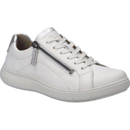 Sneaker Josef Seibel "Megan 01, weiss-silber", Damen, Gr. 42, wei&szlig; (wei&szlig;, silber), Obermaterial: 100% Rindsleder Leather cow., Schuhe Sneaker