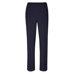 Schlupfhose GOLDNER "Thermo-Jerseyschlupfhose MARTHA", Damen, Gr. 38, N-Gr, blau (marine), Obermaterial: 70% Baumwolle CO. 30% Polyester PES., Hosen Schlupfhose