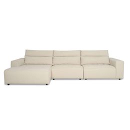 Ecksofa OTTO HOME "Jorrena, extra weicher Chenille-Stoff", beige, B:346cm H:86cm T:166cm, 100% Polyester, Sofas, Ecksofa, L-Form, 3 Komfortstufen, Breite 346 cm, mit Wellenunterfederung