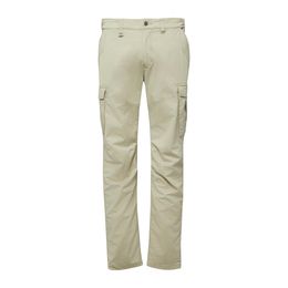 Cargohose s.Oliver, Damen, Gr. L, N-Gr, bone beige, Web, Obermaterial: 97% Baumwolle, 3% Elasthan, unifarben, bootcut fit lang, Hosen Cargohose, mit Stretch