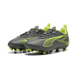 Fu&szlig;ballschuh Puma "ULTRA 5 PLAY FG/AG JR", Kinder, Gr. 37, gelb (matte aged silber, gelb alert, Puma aged silber), Synthetik, Schuhe Fu&szlig;ballschuh, f&uuml;r Rasenpl&auml;tze, f&uuml;r Jugendliche