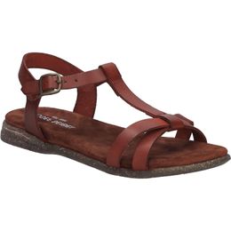 Sandale Josef Seibel "Fabricia 01, rubin", Damen, Gr. 44, rot (rubin), Obermaterial: 100% Rindsleder Leather cow., Schuhe Sandale