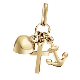 Kettenanh&auml;nger Firetti "Schmuck Geschenk Gold 375 Halsschmuck Anh&auml;nger Halskette LIEBE", gold (gelbgoldfarben), Schmuckanh&auml;nger, Damen, Gelbgold 375, 0,47 g, Kettenanh&auml;nger