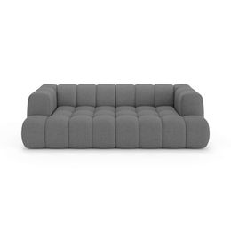 Big-Sofa HOMSY BY ANA JOHNSON "XL BOUBELLE Design-Sofa extra tief, Bubble-Optik, Breite 246 cm", dunkelgrau, B:246cm H:75cm T:135cm, 100% Polyester, Sofas, Big-Sofa, 4-Sitzer mit Wellenunterfederung, gem&uuml;tlich und modern, mit Steppung