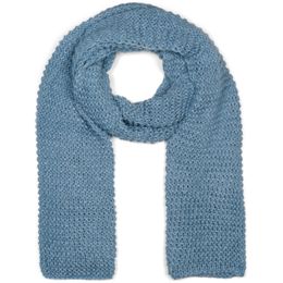 Strickschal styleBREAKER "Langer Strick Schal mit Wellen Strickmuster", Damen, blau (taubenblau), Obermaterial: 100% Polyacryl PAN., Modisch, Modet&uuml;cher Strickschal