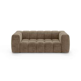 3-Sitzer HOMSY BY ANA JOHNSON "BOUBELLE Design-Sofa mit Steppung, Bubble-Optik, Breite 217 cm", hellbraun, B:217cm H:75cm T:100cm, 100% Polyester, Sofas, 3-Sitzer, hoher Sitzkomfort dank Wellenunterfederung, gem&uuml;tlich und modern