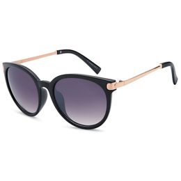 Sonnenbrille styleBREAKER "Cat-Eye Sonnenbrille", Herren, grau (gestell schwarz, gold, glas grau verlauf), Modisch, Sonnenbrillen Sonnenbrille
