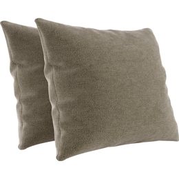 Sofakissen Home Affaire "Viva", beige (nature), B:50cm H:50cm T:8cm, 95% Polyester, 10% Polyamid, Polsterauflagen, Sofakissen, 2er Kissen-Set wahlweise in zwei Gr&ouml;&szlig;en