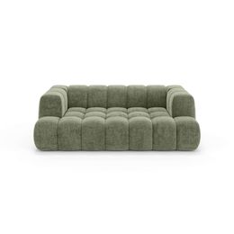 3-Sitzer HOMSY BY ANA JOHNSON "XL BOUBELLE Design-Sofa extra tief, Bubble-Optik, Breite 217 cm", gr&uuml;n, B:217cm H:75cm T:135cm, 100% Polyester, Sofas, 3-Sitzer, hoher Sitzkomfort dank Wellenunterfederung, modern, mit Steppung