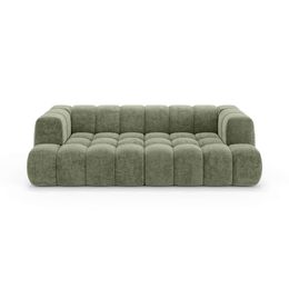 Big-Sofa HOMSY BY ANA JOHNSON "XL BOUBELLE Design-Sofa extra tief, Bubble-Optik, Breite 246 cm", gr&uuml;n, B:246cm H:75cm T:135cm, 100% Polyester, Sofas, Big-Sofa, 4-Sitzer mit Wellenunterfederung, gem&uuml;tlich und modern, mit Steppung