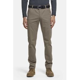 Chinos MEYER "KERRY", Herren, Gr. 102, Untersetzt- und Schlankgr&ouml;&szlig;en, grau (taupe), 97% Baumwolle, 3% Elasthan, unifarben, figurumspielend lang, Hosen, mit Hemdenstopper, aus der Golf Serie